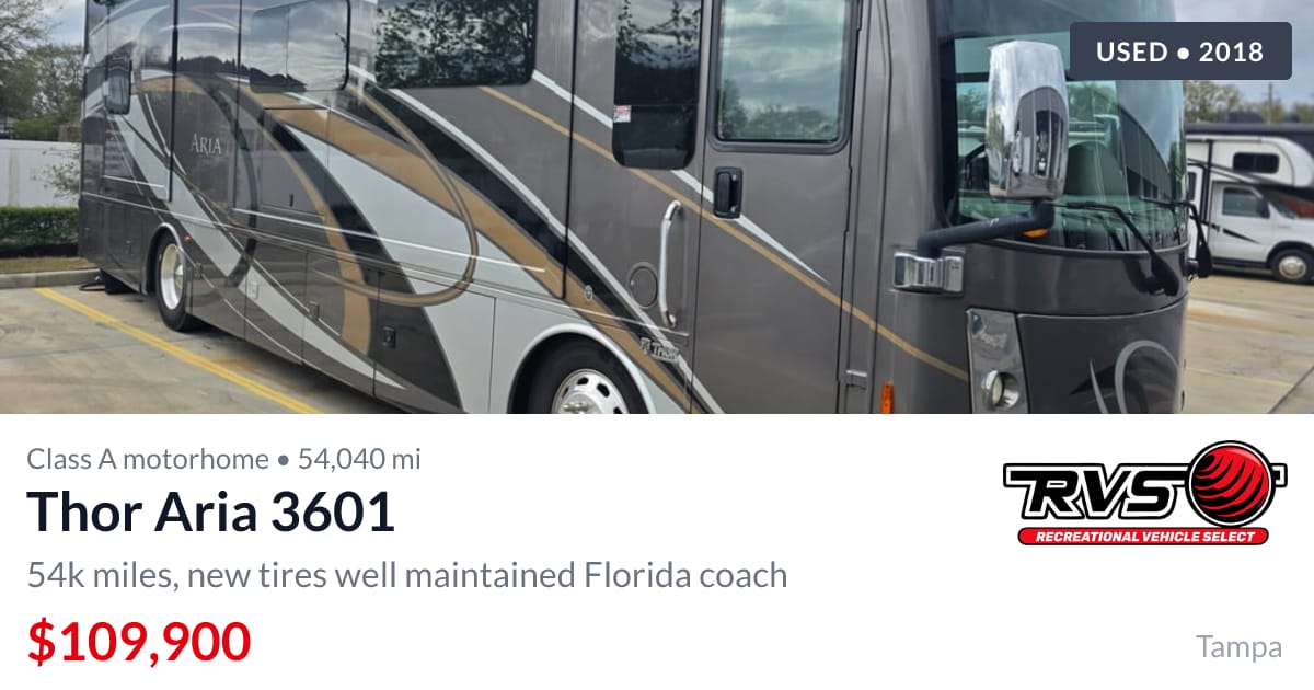 2018 Thor Aria 3601 for sale - $109,900